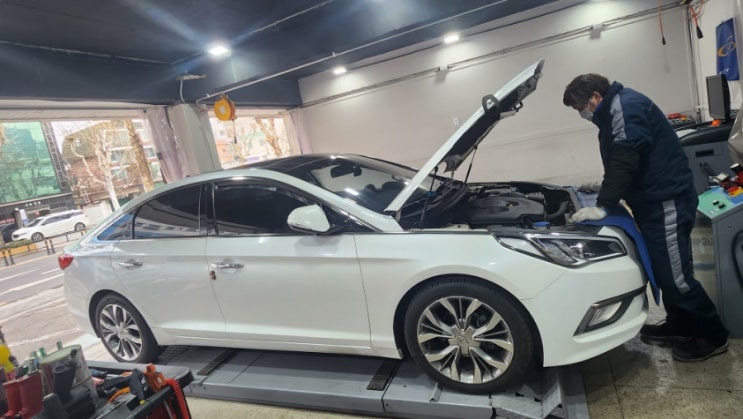 LF쏘나타 미미3종 셋트 교환, 엔진오일,미션오일,브레이크액 교환(중랑구 소현이네카센타1335번째 이야기) : 네이버 블로그