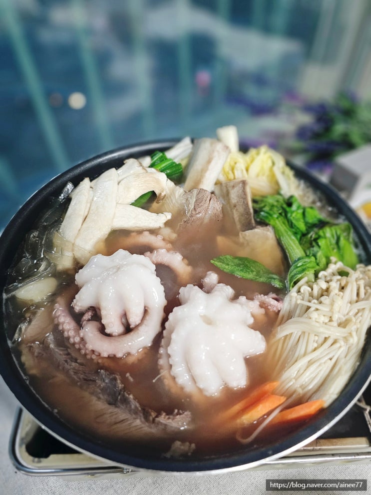 옹기촌 갈낙전골 밀키트 손님초대요리 캠핑국물요리 간단하게 준비해요 네이버 블로그