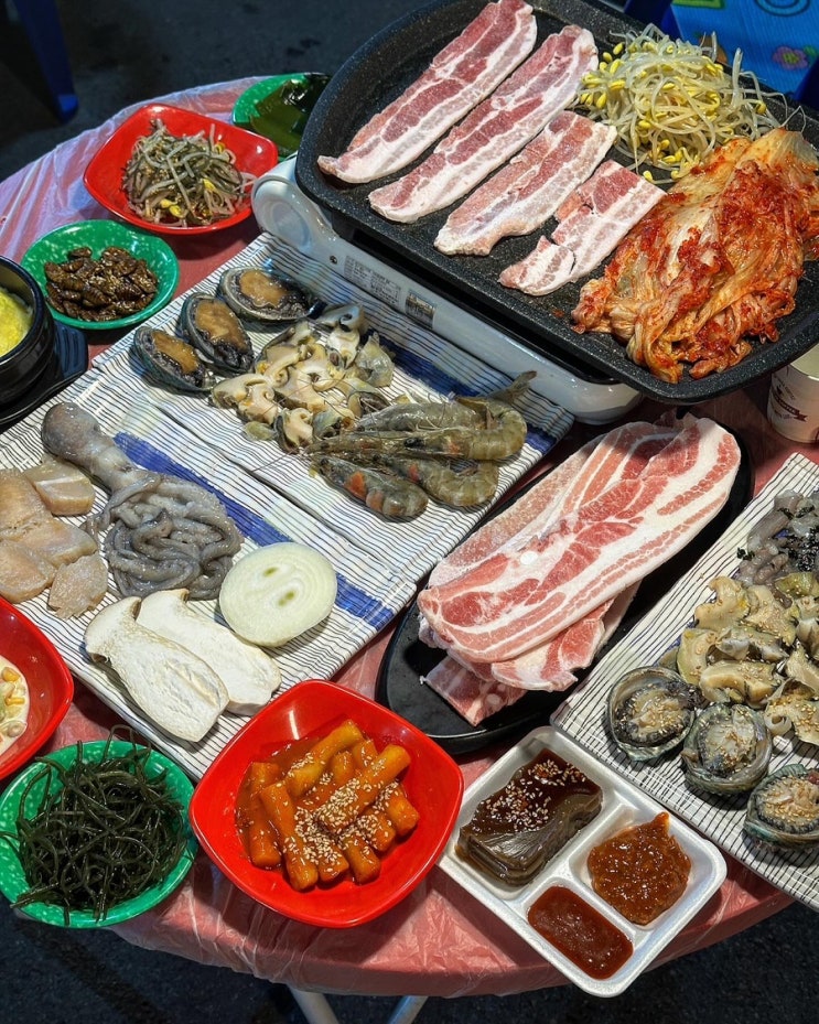 여수 교동 포차거리 서시장25번포차 해산물 삼합 굴구이 네이버 블로그