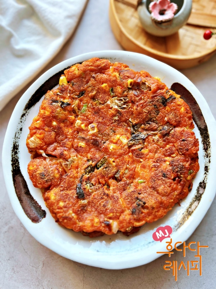 바삭한 김치전 만드는법 참치 김치부침개 김치전 황금 레시피 맛있게 네이버 블로그