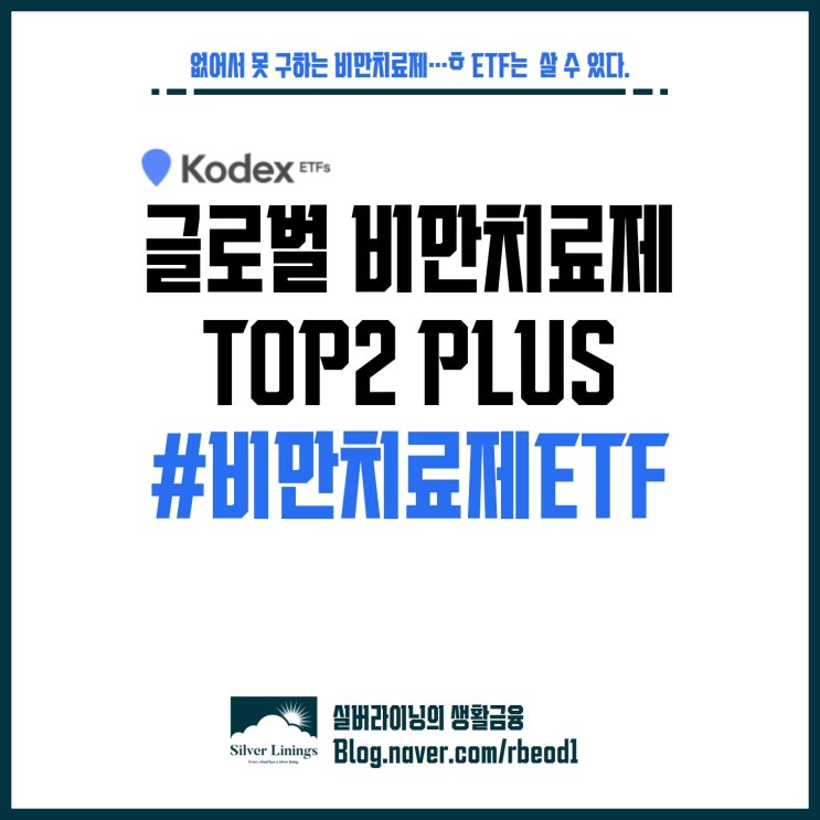 비만치료제 ETF Kodex 글로벌 비만치료제 TOP2 Plus : 네이버 블로그