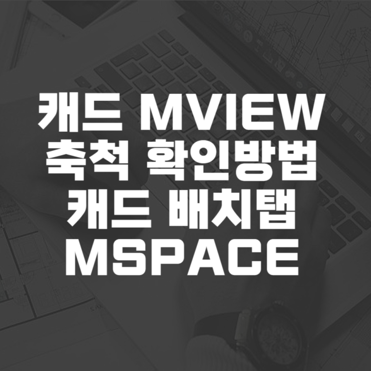 캐드 mview 축척 확인하는 방법 : 네이버 블로그