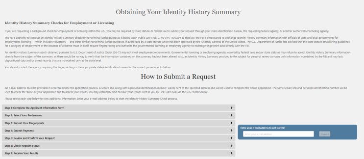[캐나다 워홀] 미국 범죄수사기록회보서(FBI Clearance, Identity History Summary) 발급 후기 ...