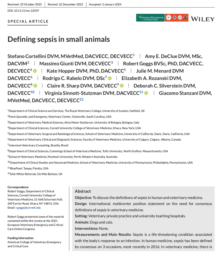 2024_Defining sepsis in small animals : 네이버 블로그
