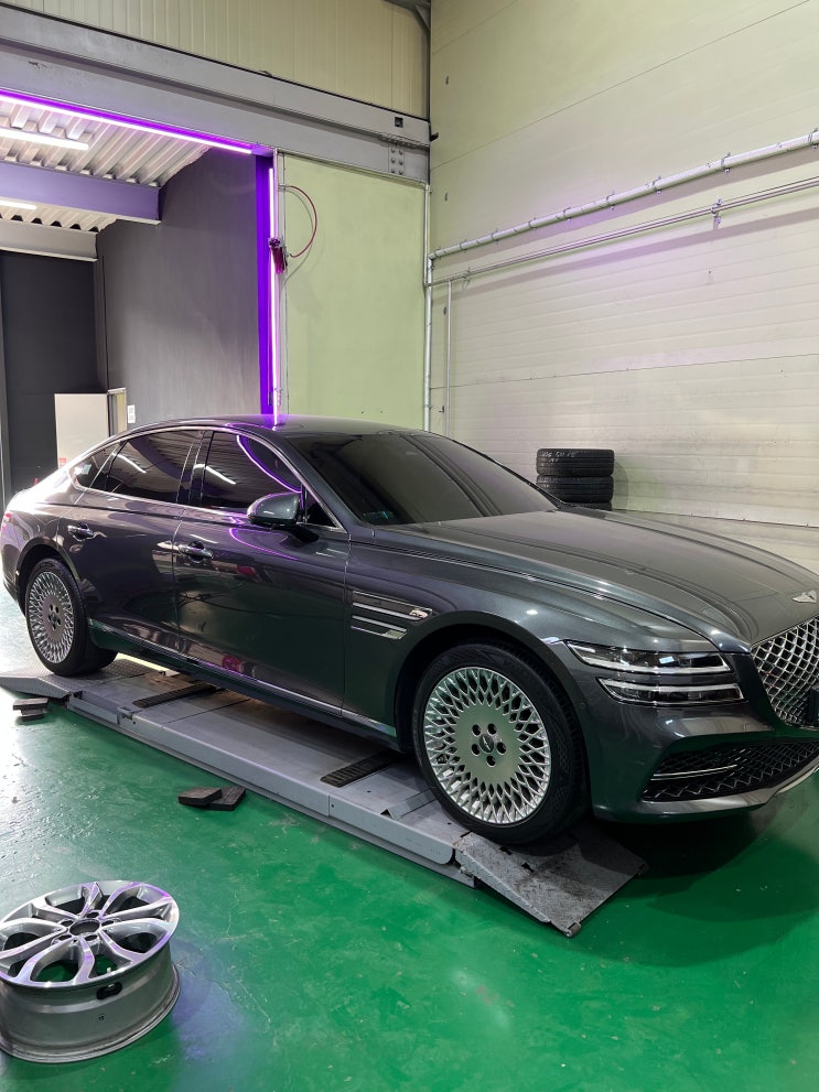 대구 휠복원 대구 휠도색 대구 자동차 휠수리 잘하는 곳 휠플레이 타이어 전문[제네시스 G80 순정 19인치 휠복원 작업입니다.] : 네이버 블로그