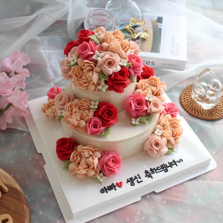 [ o.r.a ] 오르아 2단 디자인 / 청주떡케이크 / 청주앙금플라워 / 가경동떡케이크 / 청주케이크 / 청주환갑케이크 ...