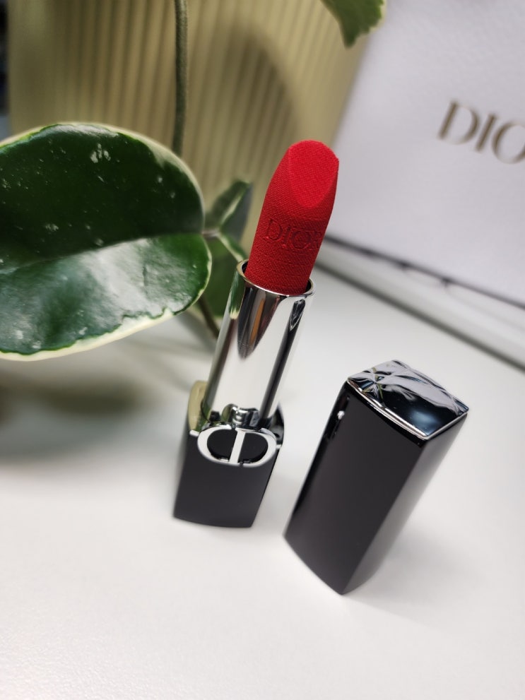 DIOR NEW 루즈 디올 888 스트롱 레드 벨벳 봄빛컬러 웜톤쿨톤 데일리 립 ROUE DIOR 888 STRONG RED ...