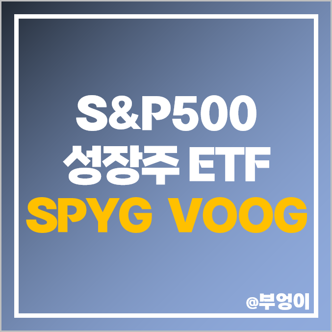 S&P500 지수 성장주 투자 방법 미국 ETF 추천 SPYG VOOG : 네이버 블로그