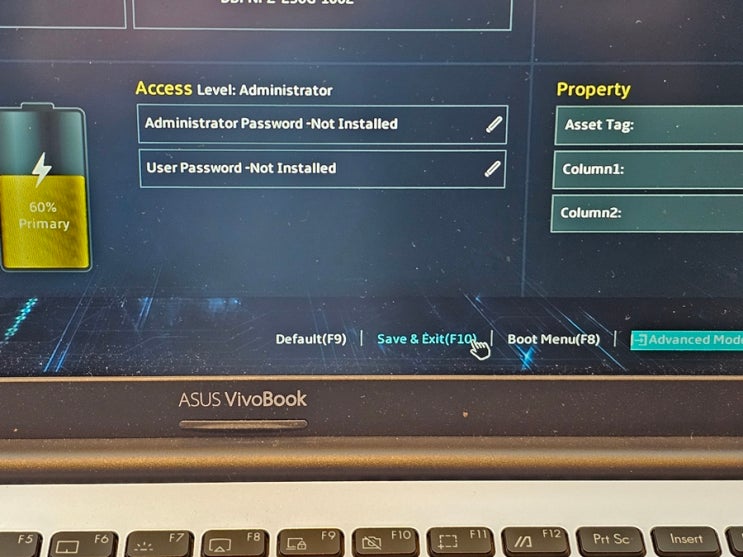 윈도우 10 설치 중 SSD 디스크 목록 안뜸 인식 안될 때 VMD ASUS노트북 : 네이버 블로그