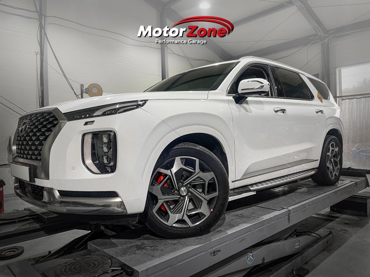 팰리세이드 네오테크 6P EX 브레이크 15mm 허브스페이스 장착, 남양주 구리 브레이크 튜닝 전문 모터존 : 네이버 블로그