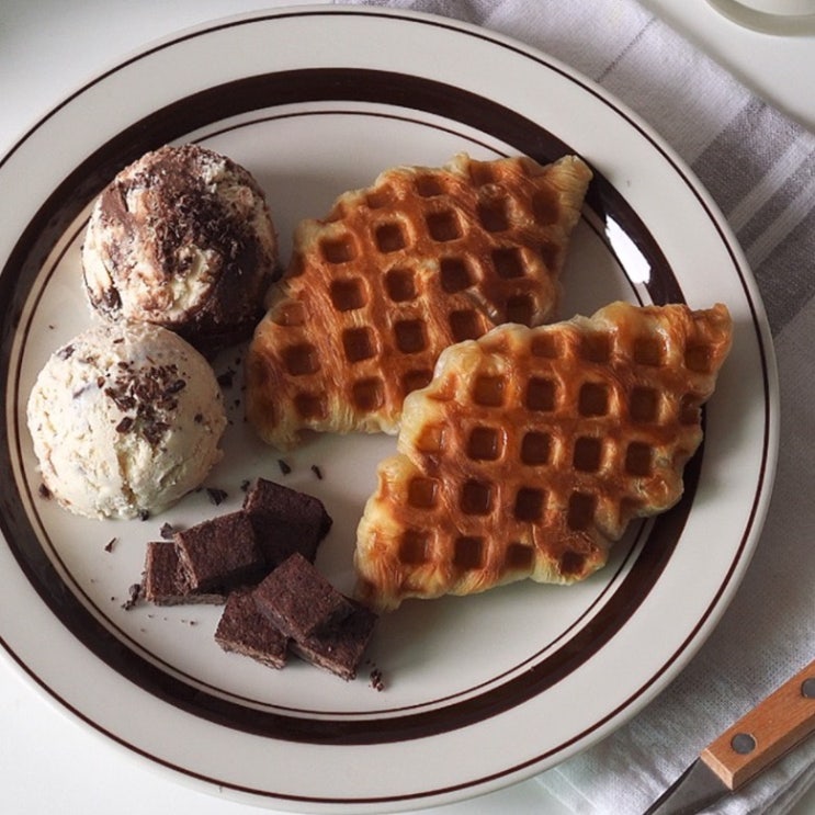 초코크로플 만들기🍫🥐ㅣChocolate croffle recipeㅣ홈베이킹 : 네이버 블로그