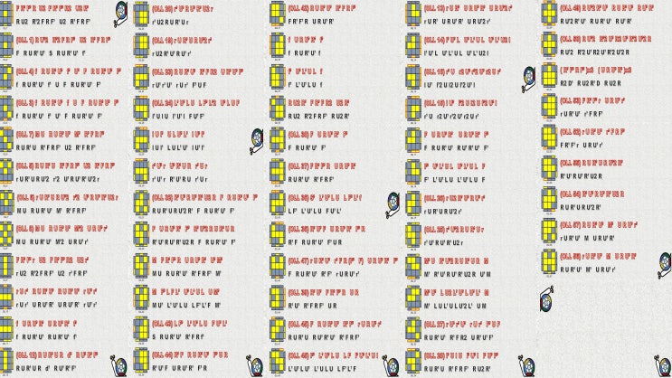 3x3x3 큐브 CFOP OLL, PLL case별 모든 공식 모음 (휴대폰 저장용) : 네이버 블로그