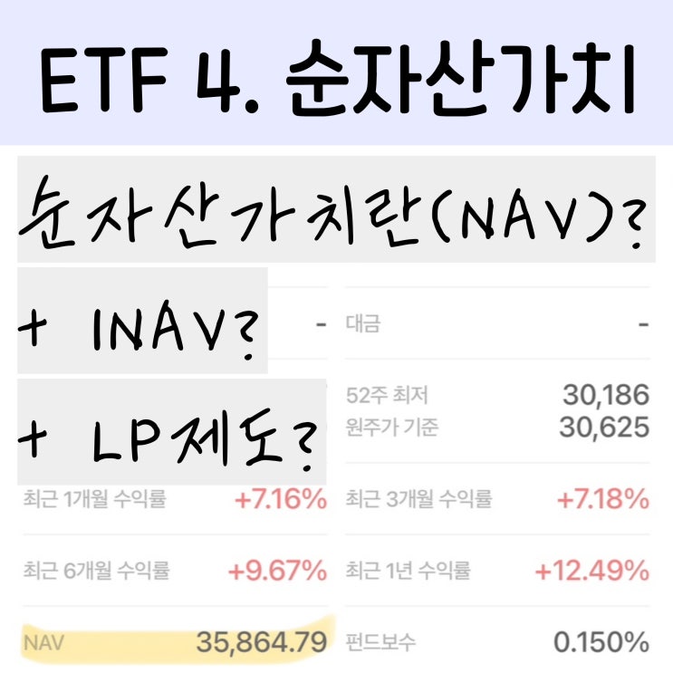 NAV 순자산가치 뜻, INAV, LP제도 - ETF 재테크 공부 4 : 네이버 블로그