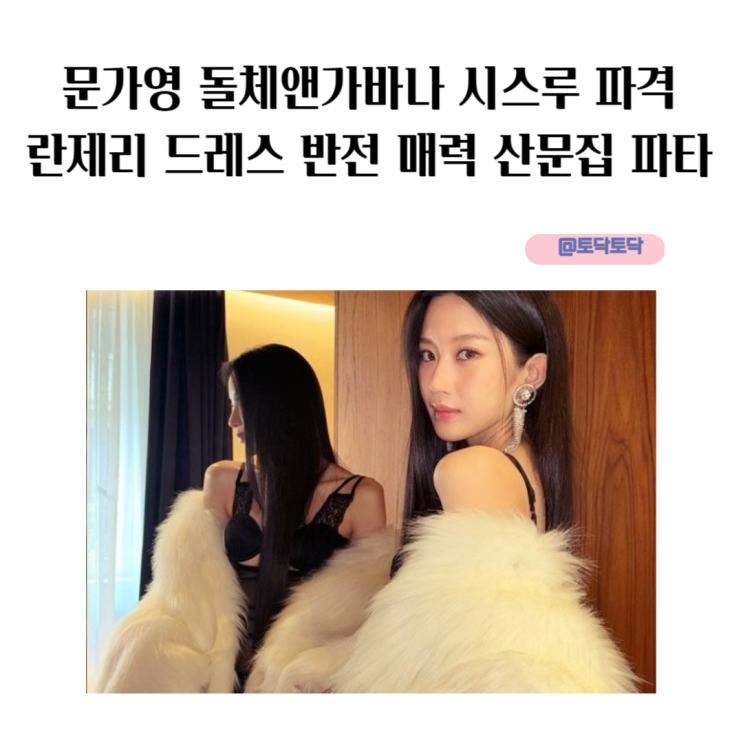 문가영 돌체앤가바나 시스루 파격 란제리 드레스 반전 매력 산문집 파타 네이버 블로그