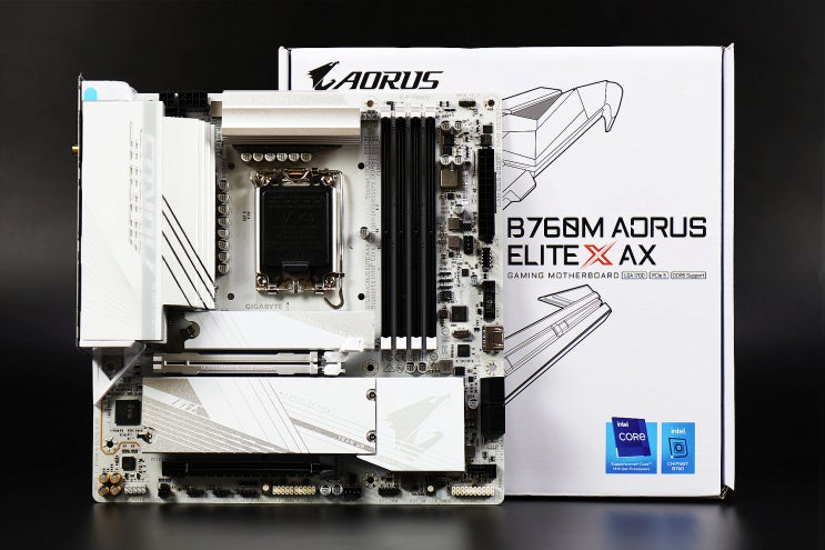 GIGABYTE B760M AORUS ELITE X AX 화이트 메인보드 + 14700 6700XT : 네이버 블로그
