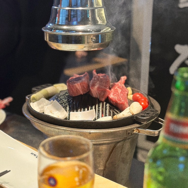 프리미엄 양갈비로 유명한 라무진 서현점 6인 회식 바 자리 징기스칸 양갈비 양고기 마늘밥 리뷰 네이버 블로그