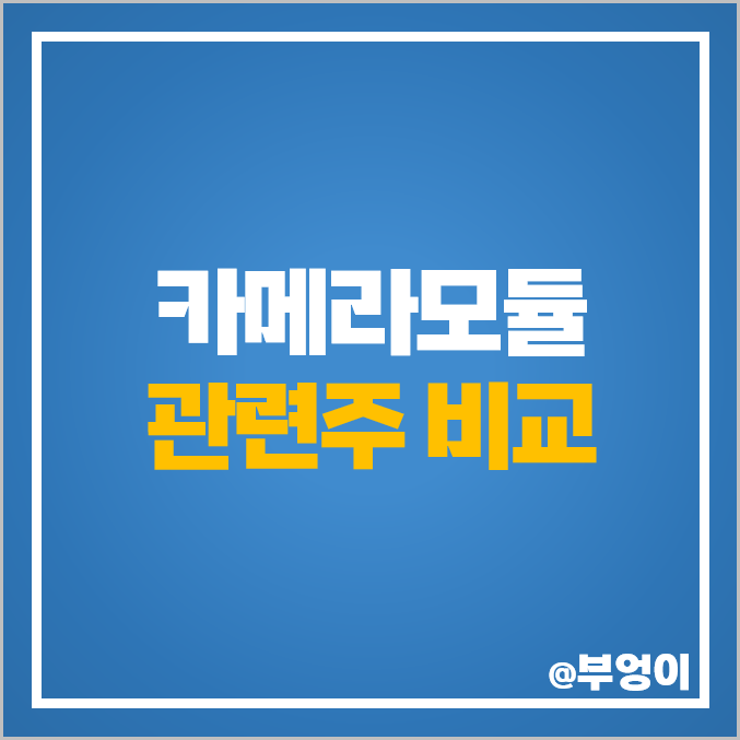 카메라모듈 관련주 엠씨넥스 주식 파워로직스 주가 Lg이노텍 옵트론텍 네이버 블로그