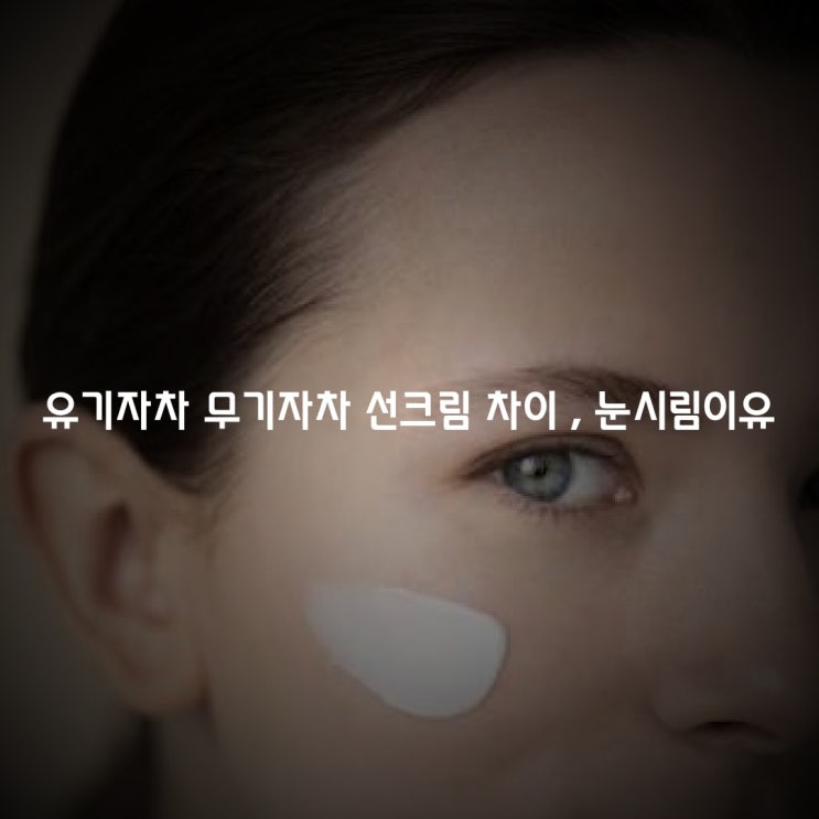 무기자차 유기자차 차이 선크림 눈시림 이유는 바로 이것 네이버 블로그