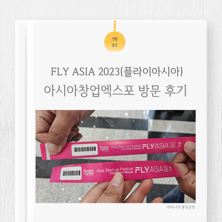 FLY ASIA 2023(플라이아시아)아시아창업엑스포 방문 후기 : 네이버 블로그
