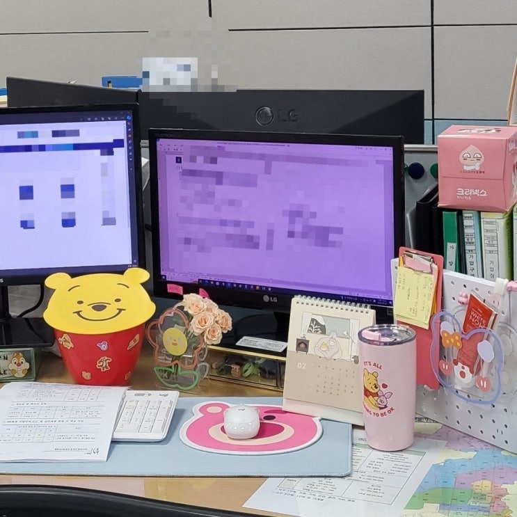 사무실 책상 꾸미기 다이소 쿠팡 : 네이버 블로그