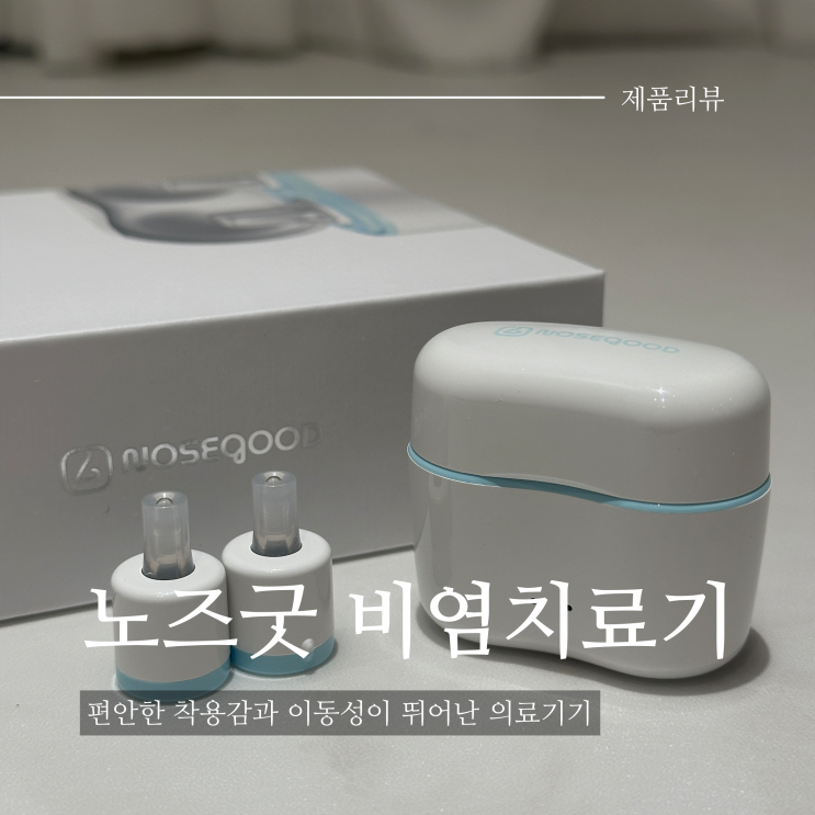 제품리뷰 노즈굿 비염치료기 계절성알레르기 미세먼지 비염치료 코막힘 3분 무선비염치료기 의료기기 솔직후기 가격사용법