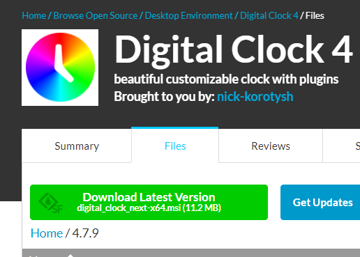 Digital Clock 4 윈도우 바탕화면 시계 위젯 구버전 설치 방법항상 위 설정 가능 네이버 블로그