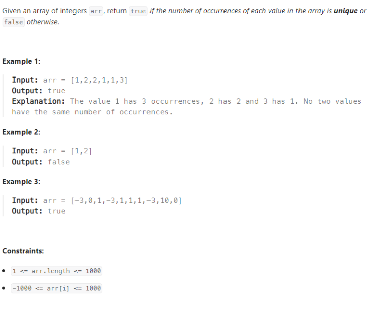 JAVA_LeetCode 1207_Unique Number of Occurrences : 네이버 블로그