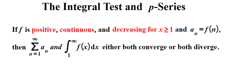Integral Test and p-Series(적분판정법과 p급수) : 네이버 블로그