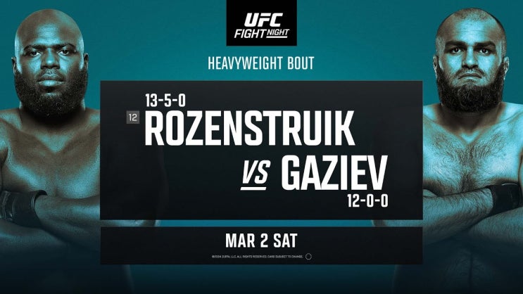 [경기 결과] UFC Fight Night 238: 자이르지뉴 로젠스트루이크 VS 샤밀 가지에프 : 네이버 블로그