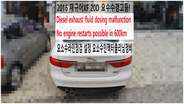 2016 재규어XF 20D Diesel exhaust fluid dosing malfunction 요소수경고등! 요소수라인점검 ...