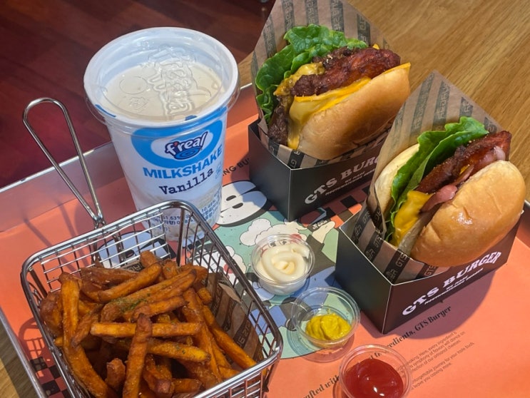 [GTS FOREST] 내 기준 1등 수제버거집🍔, 떨어지는 육즙과 바삭한 고구마프라이즈🍟 : 네이버 블로그