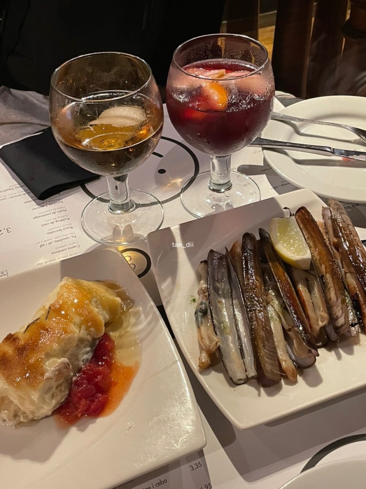 바르셀로나 맛집 시우다드 콘달ciutat Comtal 꿀대구 맛조개 스테이크 튀김 등 네이버 블로그