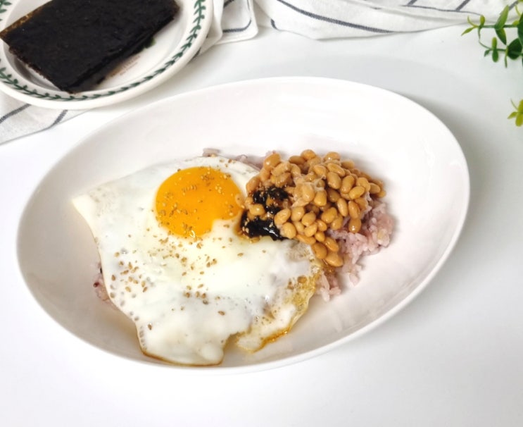 낫또 맛있게 먹는법 다이어트 낫또 비빔밥 효능 칼로리 간장계란밥 레시피 : 네이버 블로그