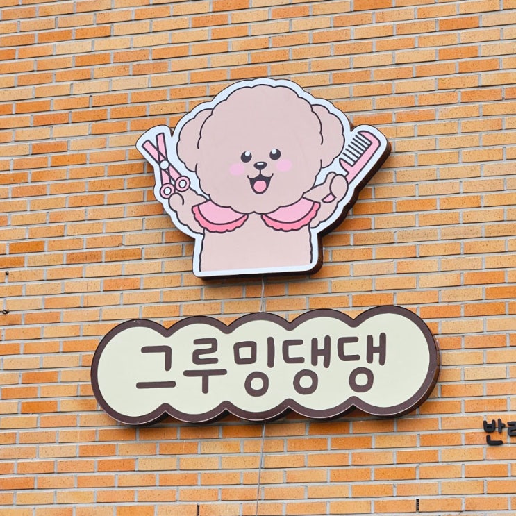 대구간판남산동 캐릭터간판 Led채널간판 유리창커스텀시트지 디자인 제작 및 시공 반려견미용실 그루밍댕댕 네이버 블로그