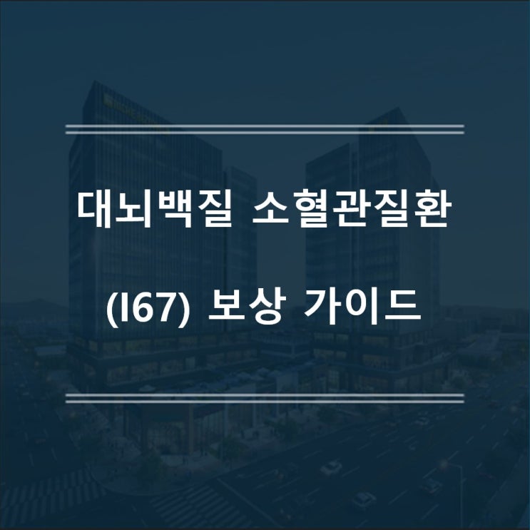 대뇌백질 소혈관질환 I67 보상가이드 : 네이버 블로그