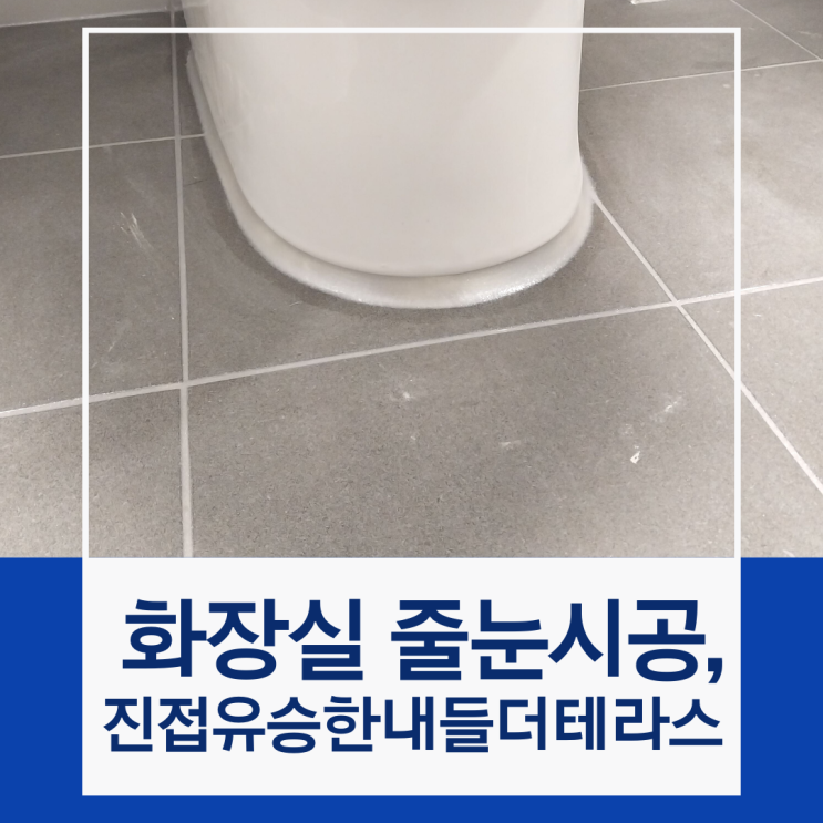 남양주 진접유승한내들더테라스 화장실 타일 백시멘트 줄눈시공 네이버 블로그