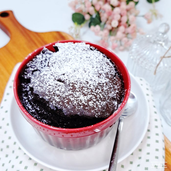 퐁당 오 쇼콜라 만들기 초코 컵 케이크 만드는 법 박력 쌀 가루 베이킹 : 네이버 블로그