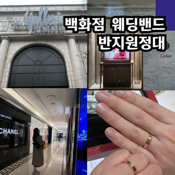 갤러리아 백화점 웨딩 밴드 투어 명품 결혼반지 까르띠에 일본 가격 포함 네이버 블로그