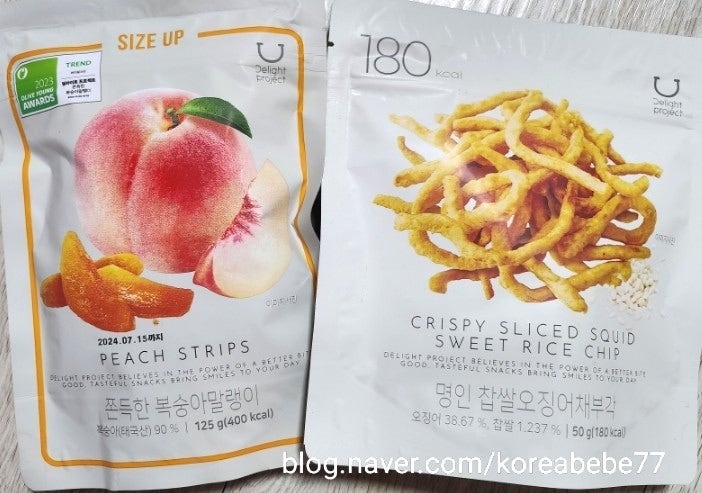 올리브영 딜라이트 프로젝트 다이어트 간식추천 복숭아말랭이 찹쌀오징어채부각 내돈내산 후기 네이버 블로그