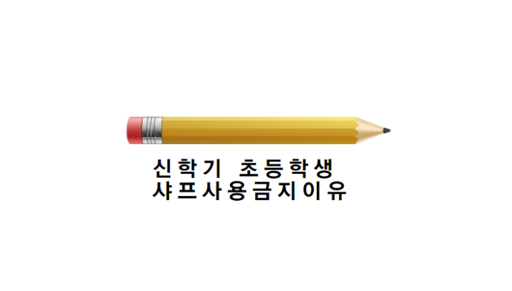 신학기 초등학생 샤프연필 사용 금지 이유 네이버 블로그