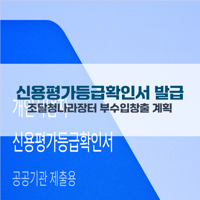 개인사업자 기업 신용평가등급확인서 발급방법 및 후기 조달청나라장터 입찰 부수입 창출 추천코드 네이버 블로그