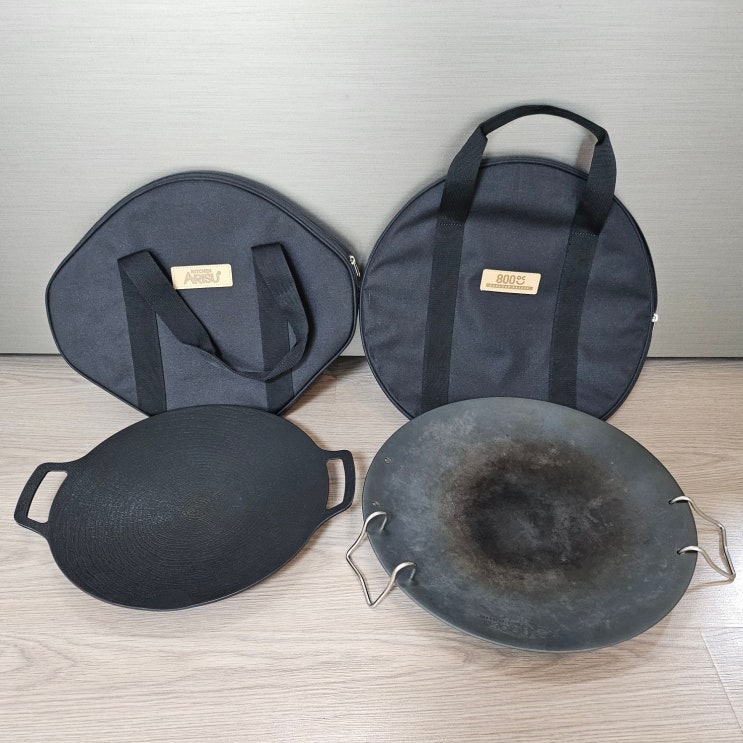 캠핑 그리들 무쇠그리들과 코팅그리들 사용 후기 네이버 블로그