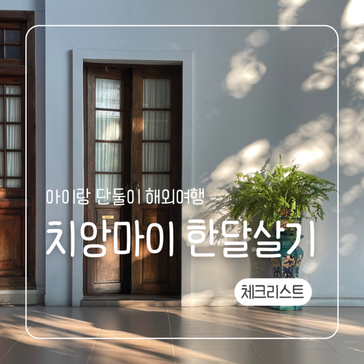 치앙마이 한달살기 여행전 체크리스트 여행자보험 예방접종 유심 Gnl 환전 볼트 구글맵 네이버 블로그