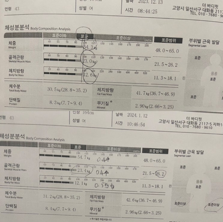 더바디핏pt 김o선 회원님 인바디변화 대화동피티 주엽동피티 대화동피티샵 주엽동피티샵 대화동헬스 네이버 블로그
