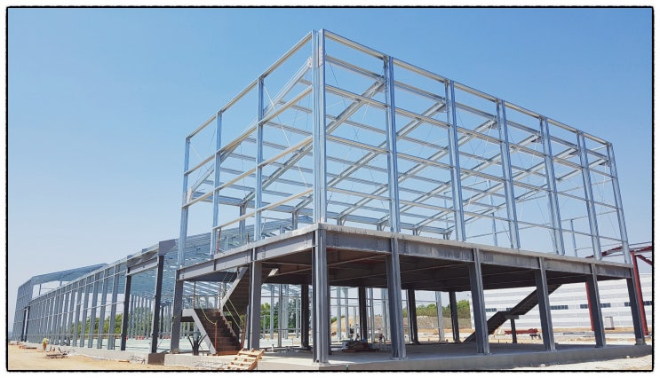 QEB 와 H빔 충북음성 혼합 2층구조 창고 근린생활시설 경비절감이 되었습니다 : 네이버 블로그