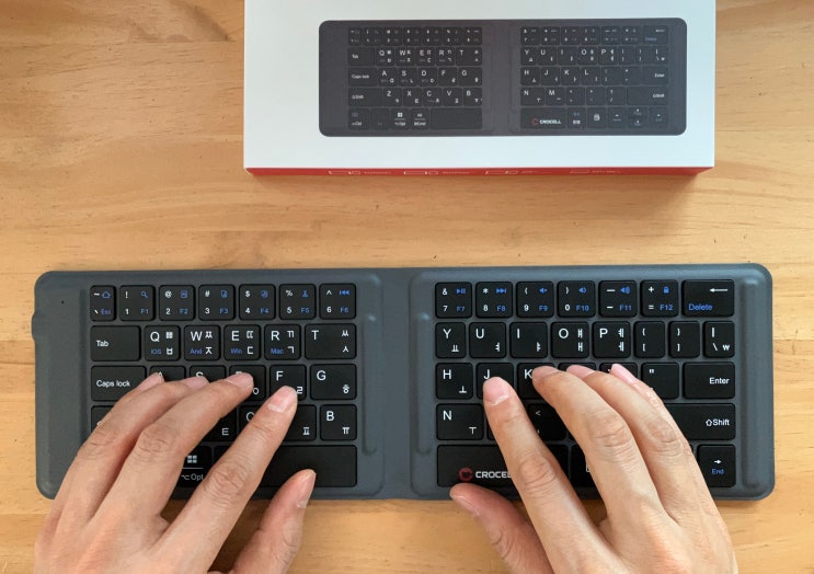 내가 찾던 가성비, 휴대성 짱 좋은 접이식 블루투스 무선 키보드, 크로셀 CROCELL C-FLIP Wallet #아이패드 ...