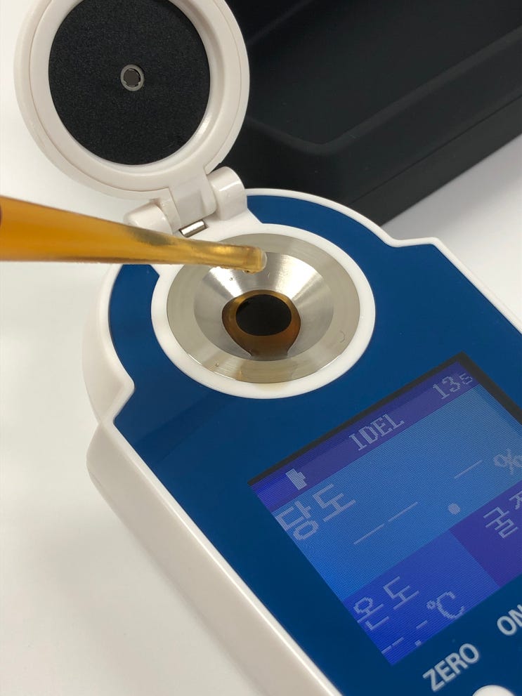 [당도계] 웰센스 디지털 당도계(BRIX 1 PLUS - 당도 범위 : 0~55%) 소개 - 커피도 당도 체크해 혈당 스파이크 ...