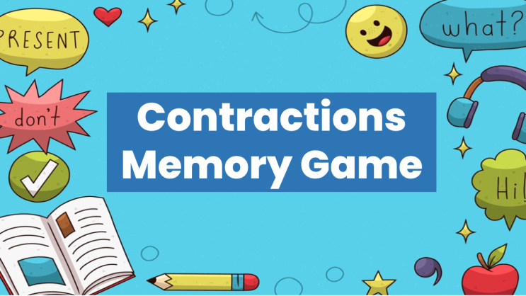 영어 파워포인트 수업자료 : 초등영어 문법 영어 축약형을 익히는 액티비티 Contractions Memory Game : 네이버 블로그