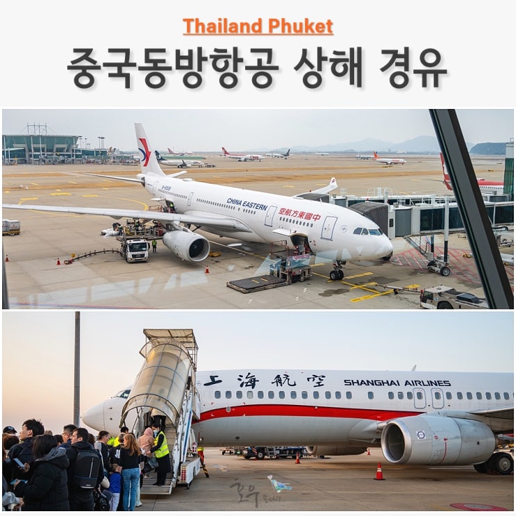 중국동방항공 MU5042 푸동공항 경유 상하이항공 FM831 푸켓 후기 온라인체크인 좌석 기내식 : 네이버 블로그