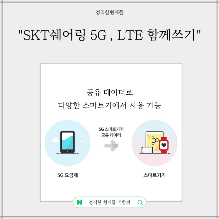 SKT 쉐어링 5G,LTE 데이터 함께쓰기 알아보기! : 네이버 블로그